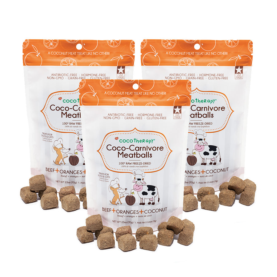 Coco Carnivore Meatballs | Beef Orange | Coconut Chips For Pets