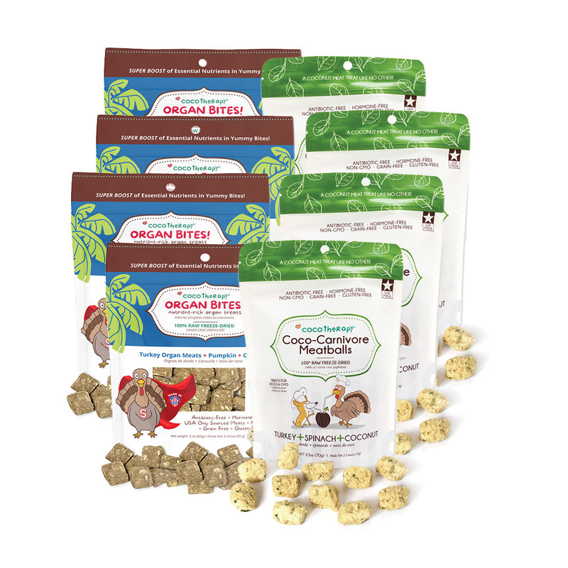 Turkey Lover Combo! Organ Bites Chicken | Coconut Turkey Treats