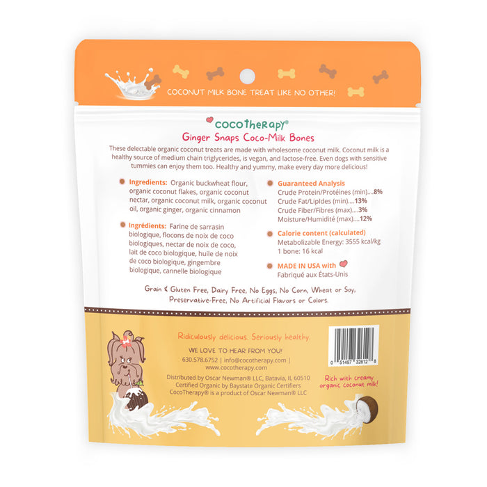 Coco Milk Bones Ginger Snaps | Best Coconut Oil For Dogs