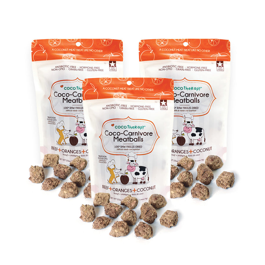 Coco Carnivore Meatballs | Beef Orange | Coconut Chips For Pets