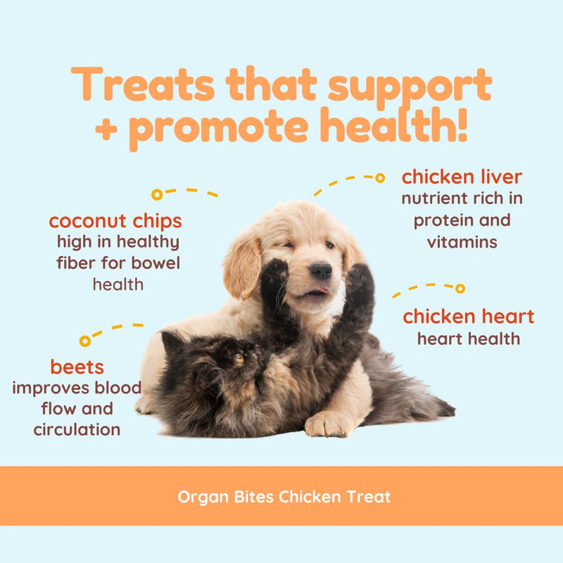 Organ Bites | Chicken Beets | Raw Organ Meat Treats For Pets