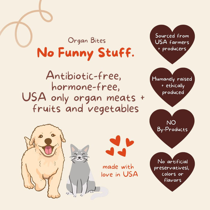 Freeze Dried Pork Organ Treats for Dogs and Cats | Raw Organ Bites USA ...